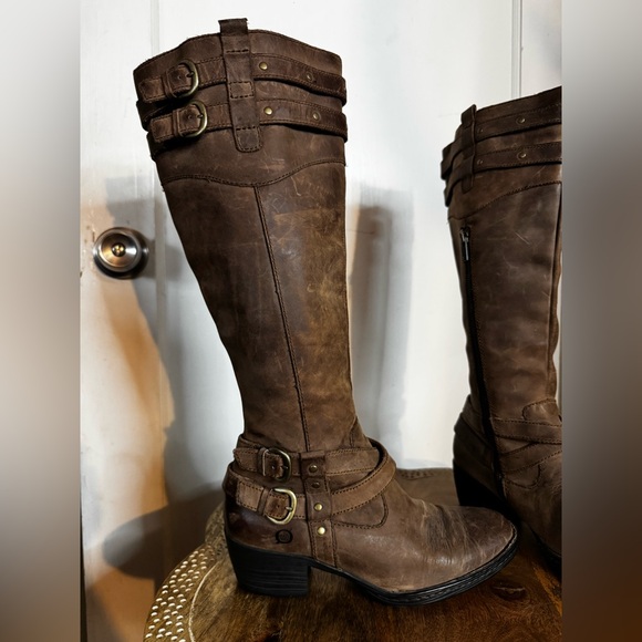 Born | Shoes | Born Knee High Leather Riding Boots Buckles Steampunk ...